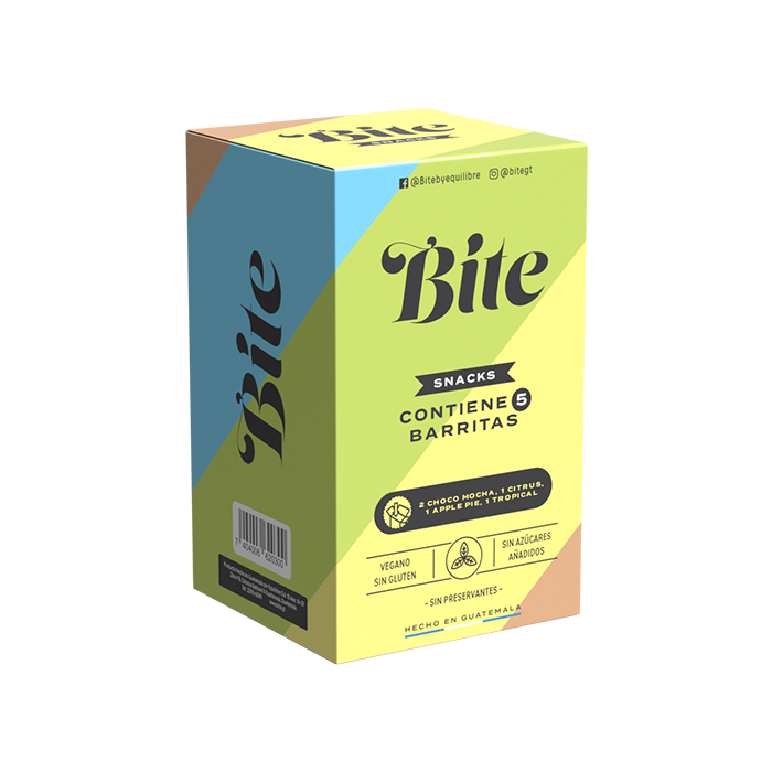 Caja de 5 Barras Snack – Bite Guatemala